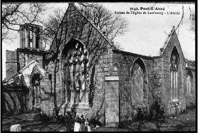 Pont l'Abbe : Ruines de l'Eglise de Lambourg, l'abside - Dastum